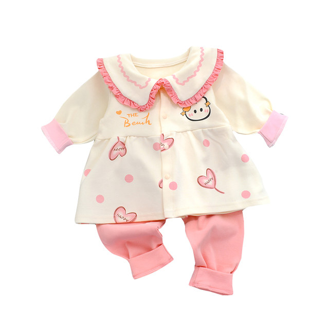 Female baby autumn set cotton, foreign qi out to the little princess ...