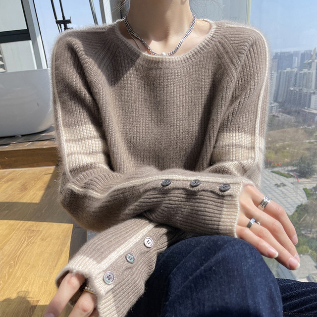 25 autumn and winter round neck high-end cashmere sweater for women ...