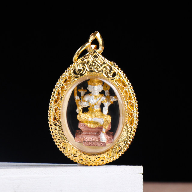 Thai amulet LP Key LP Ji 2555 Erawan Buddha small stand necklace ...