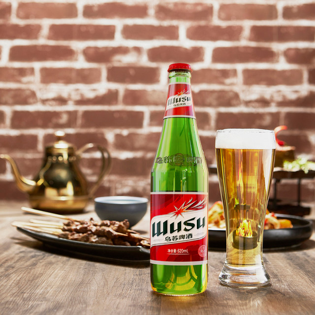 Dahong Wusu Xinjiang Beer 620ml*24 bottles box packing date fresh highly strong whole box ...