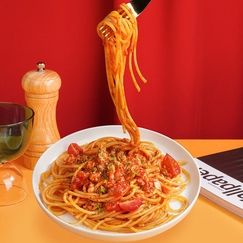 Red Pasta Set with 4 Boxes of Empty Tomato Pasta - 270g*4