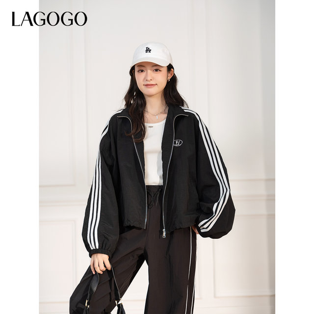 LAGOGO outdoor wear striped jacket for women Lagugu Valley 2025 spring ...