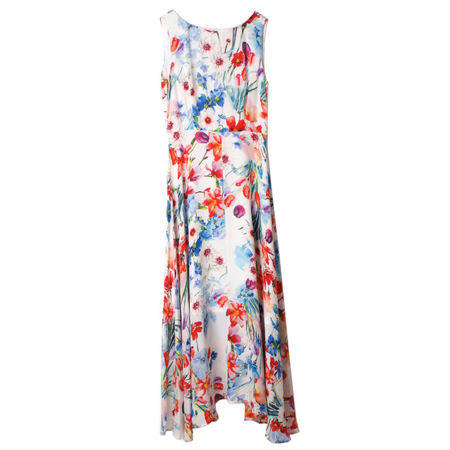 Beautiful and intoxicating! French silk-printed dress, mulberry silk ...