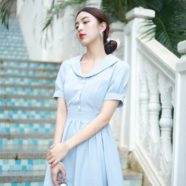 New summer style French retro temperament dress, commuting style ...