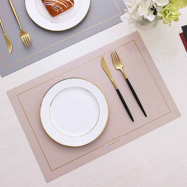 Leather Western food mat, insulation mat, waterproof and oil-proof ...