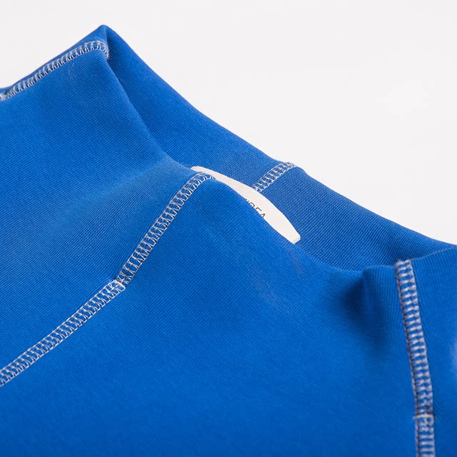 Fangcun original design high -neck dress in autumn and winter new blue ...