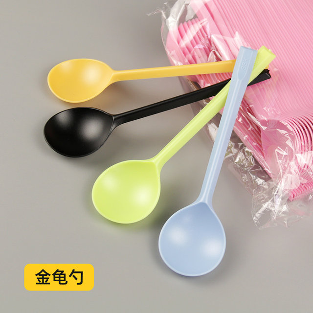 Disposable spoon plastic commercial takeaway packing ice powder yogurt ...