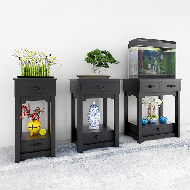 Modern simple fish tank base flower shelf indoor living room balcony ...