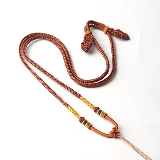 Pure hand -woven high -end pendant lane rope Ping An necklace rope Jade ...