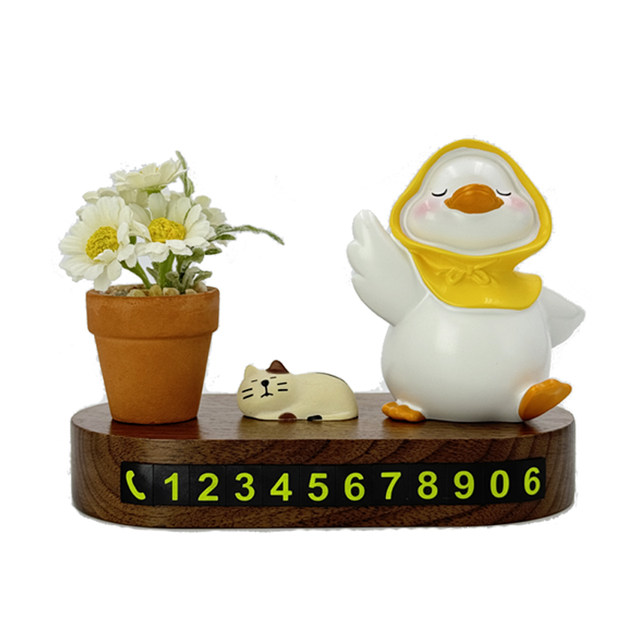 Internet celebrity duck car moving phone plate car temporary parking ...