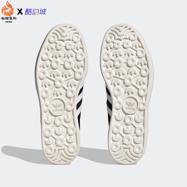 Adidas GAZELLE black and white thick sole low top trendy casual women's ...