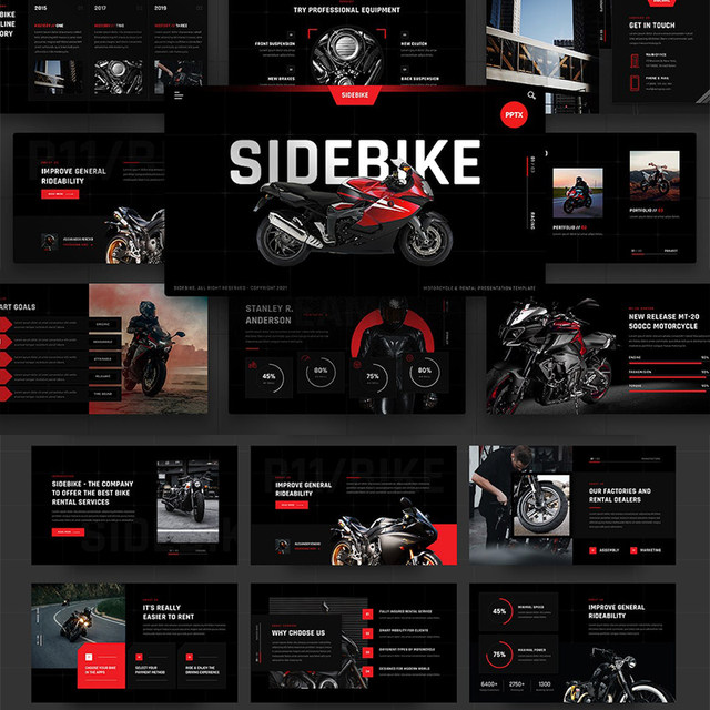 5 sets of simple PPT templates for product display and introduction of ...