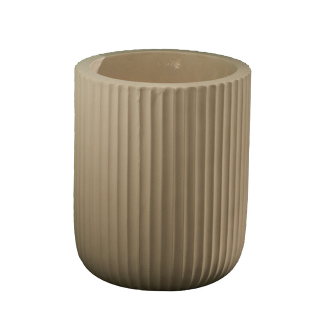 Nordic simple magnesium mud flower pot extra large thick gray-white ...