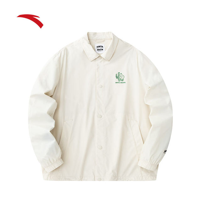 Anta woven sports jacket for men and women the same autumn new lapel ...