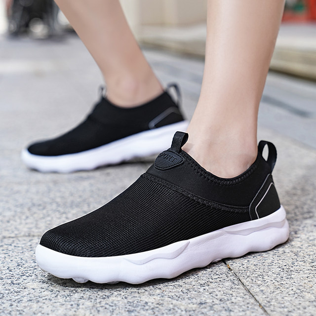 One footsteps men's shoes summer breathable thin casual lazy sneakers ...