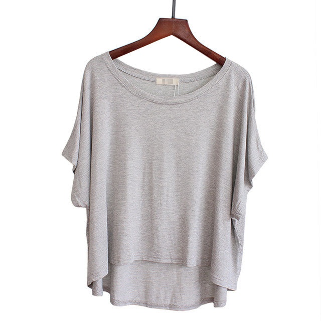 Drooping short-sleeved modal T-shirt top for women's summer versatile ...