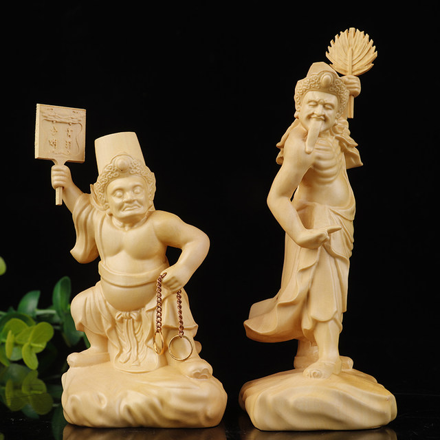 Blast wood carving black and white impermanent seven grandfather, the ...