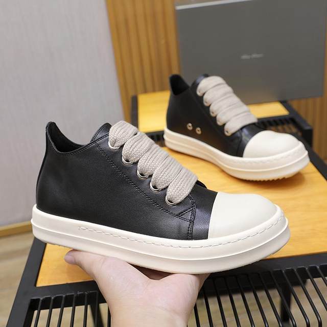 2024SS thick bottom tidal shoes Rola thick shoelaces leather thick ...
