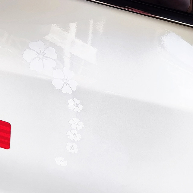 Scratch car applique flower body sticker personalized creative cover ...
