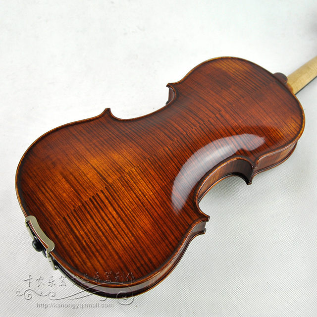 Fully handmade natural tiger pattern graded violin with fine grain ...