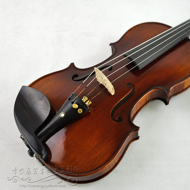 Fully handmade natural tiger pattern graded violin with fine grain ...