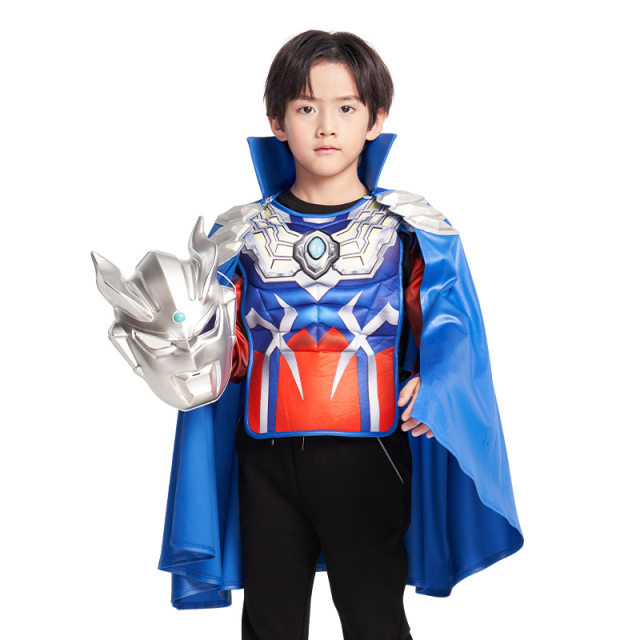 Ultraman Zero Cloak Three-dimensional Mask Set Boy's Luminous Chest ...