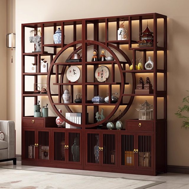 Bogu rack solid wood Chinese tea rack display rack tea room ornaments ...