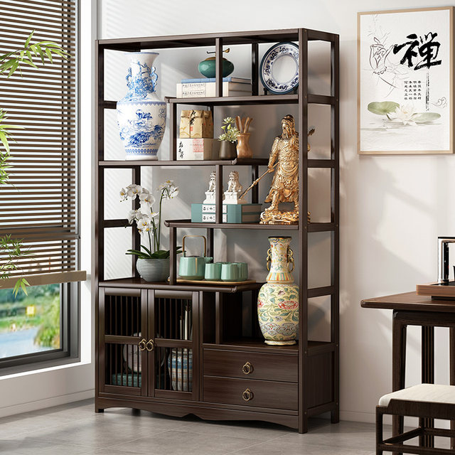 Bogu rack solid wood Chinese tea cabinet storage rack tea rack tea ...