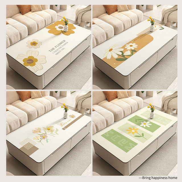 Coffee table mat, table mat, oil-proof and waterproof leather, silicone ...