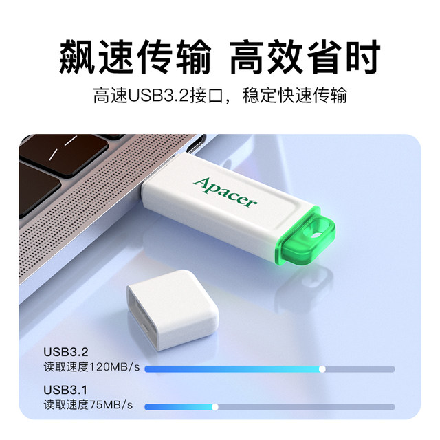 Apacer USB high speed large capacity 32G 64G 128G 512G indicator car computer USB flash drive AU302