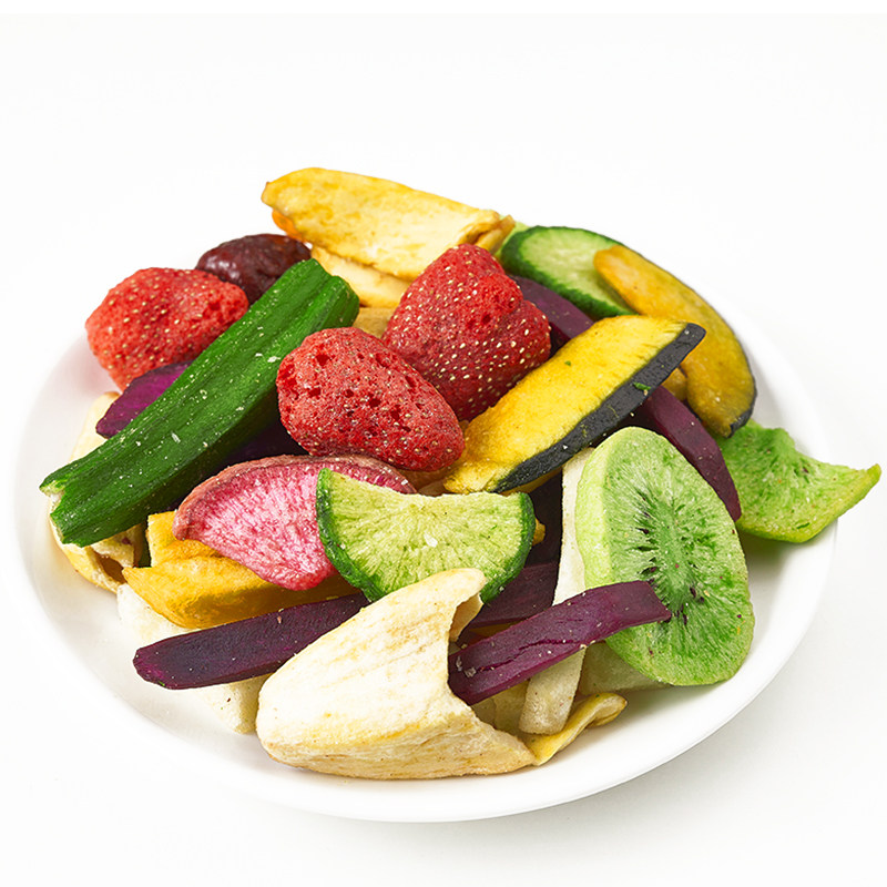 Fruit and Vegetable Dry Snacks - Crispy Mixed Dried Strawberry, Okra ...