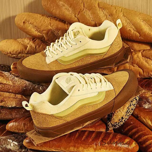 Sunny in stock VANS new KNU SKOOL low-cut suede contrasting color bread ...