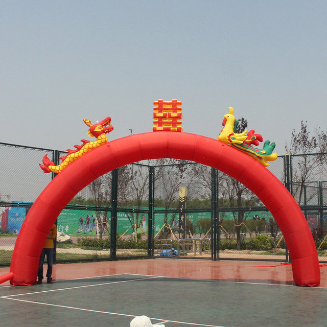 Thickened dragon and phoenix inflatable arch wedding celebration ...