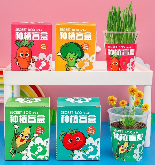 Practical children's DIY planting blind box opening event gift shop ...