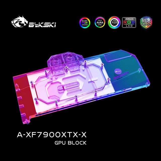 Bykski A-XF7900XTX-X graphics card water block AMD Radeon RX 7900XTX