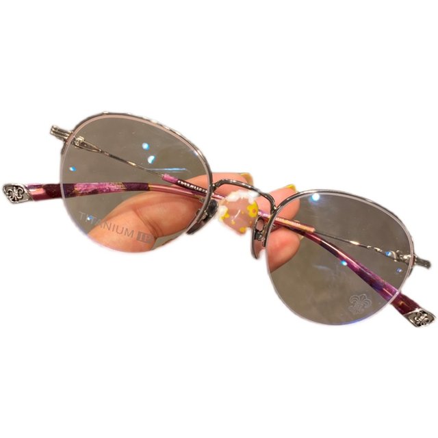 Mike Xin Luo Xin glasses frame ultra-light pure titanium small round half frame retro male and ...