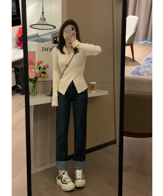 Veee Slim Paperman V-neck A4 waist Slim-fitting pit strip pure lust ...