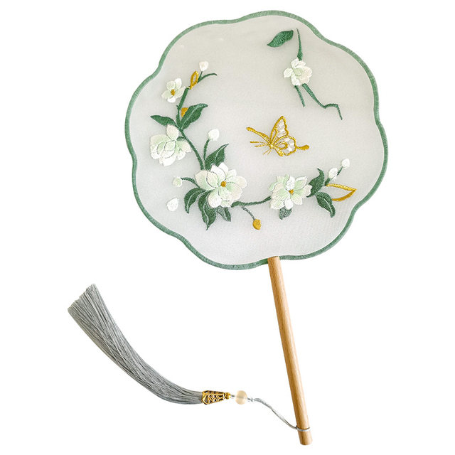 2025 new embroidered round fan embroidered round fan ancient style ...