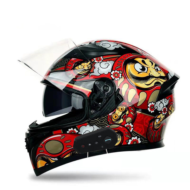 Electric motorcycle helmet with Bluetooth headphones for men and women ...
