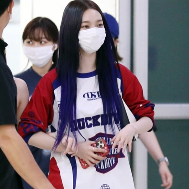 aespa Ryu Jimin's same style American retro football uniform street ...