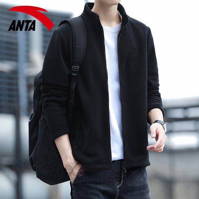 Anta jacket for men 2025 new autumn double-sided fleece warm outdoor ...