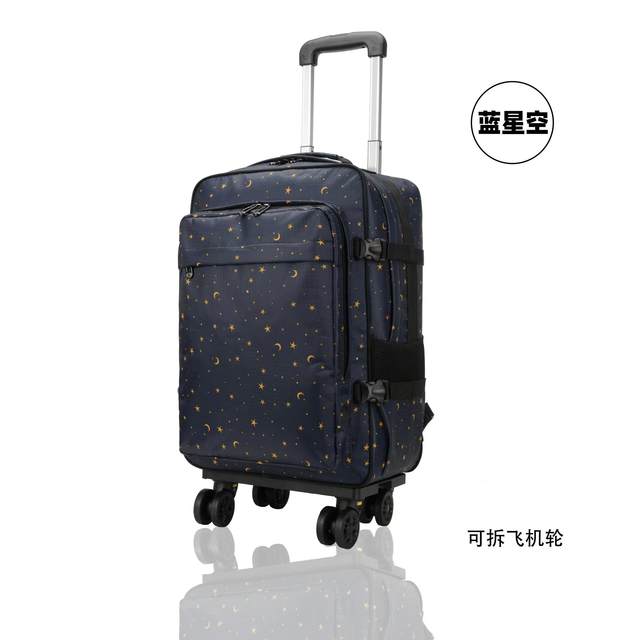 Shoulder trolley backpack, large capacity, universal wheel travel bag ...