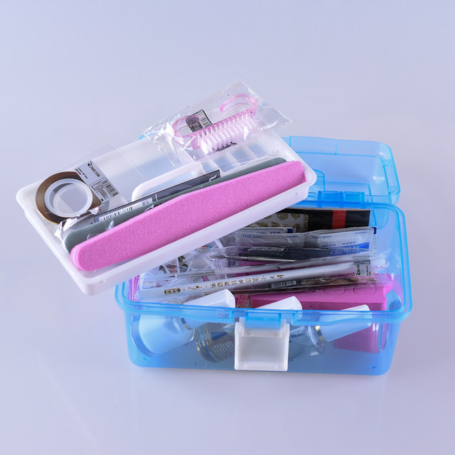 Nail Art Storage Box Toolbox Large Transparent Nail Artist Special ...