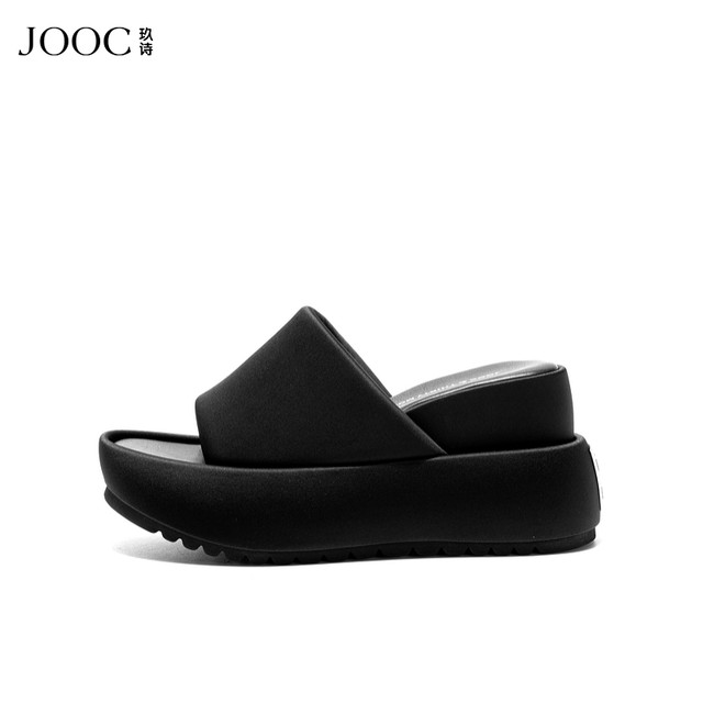 JOOC Jiushi versatile thick sole half slippers for women 2025 spring ...