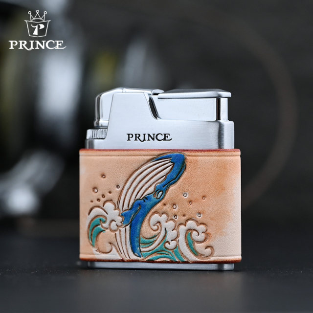 Japanese brand Prince/PRINCE genuine gas lighter open flame creative ...