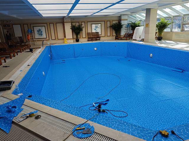 Pool film Pool waterproofing Replacement tiles Anti-scratch film Pool ...