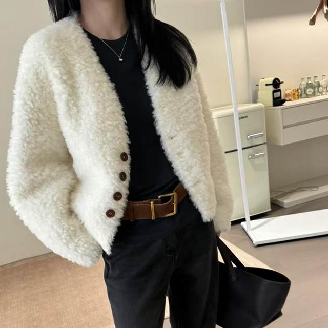 Korean Omni 100 sheep wool Korean version 2025 winter new sheep sheared ...