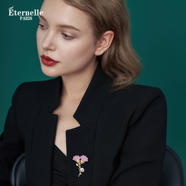 Eternelle French eternal original elegant brooch high-end niche design flower collar pin corsage ...