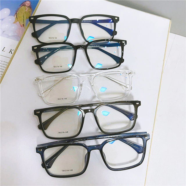 Ultra-light, ultra-wide, square face, retro TR90 myopia glasses frame ...