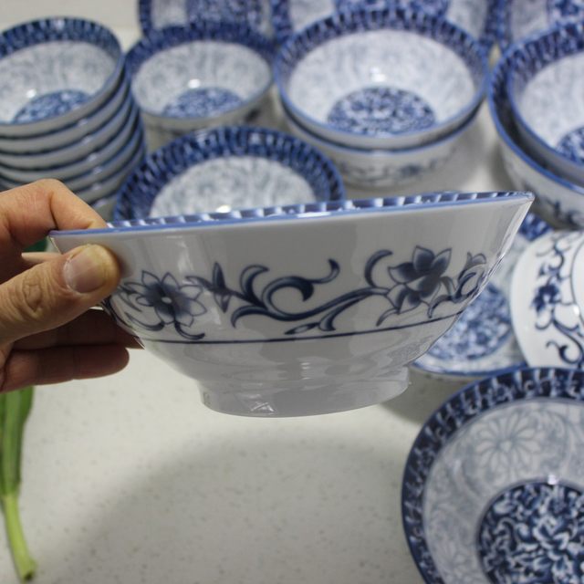 Large noodle bowl 4 loaded Japanese bucket bowl ceramic home ramen bowl ...